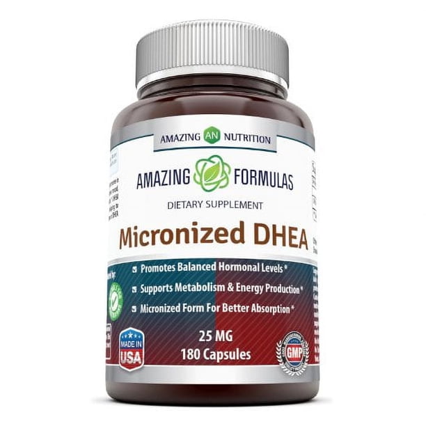 Amazing Formulas Micronized DHEA 25 Mg 180 Capsules - Walmart Business ...