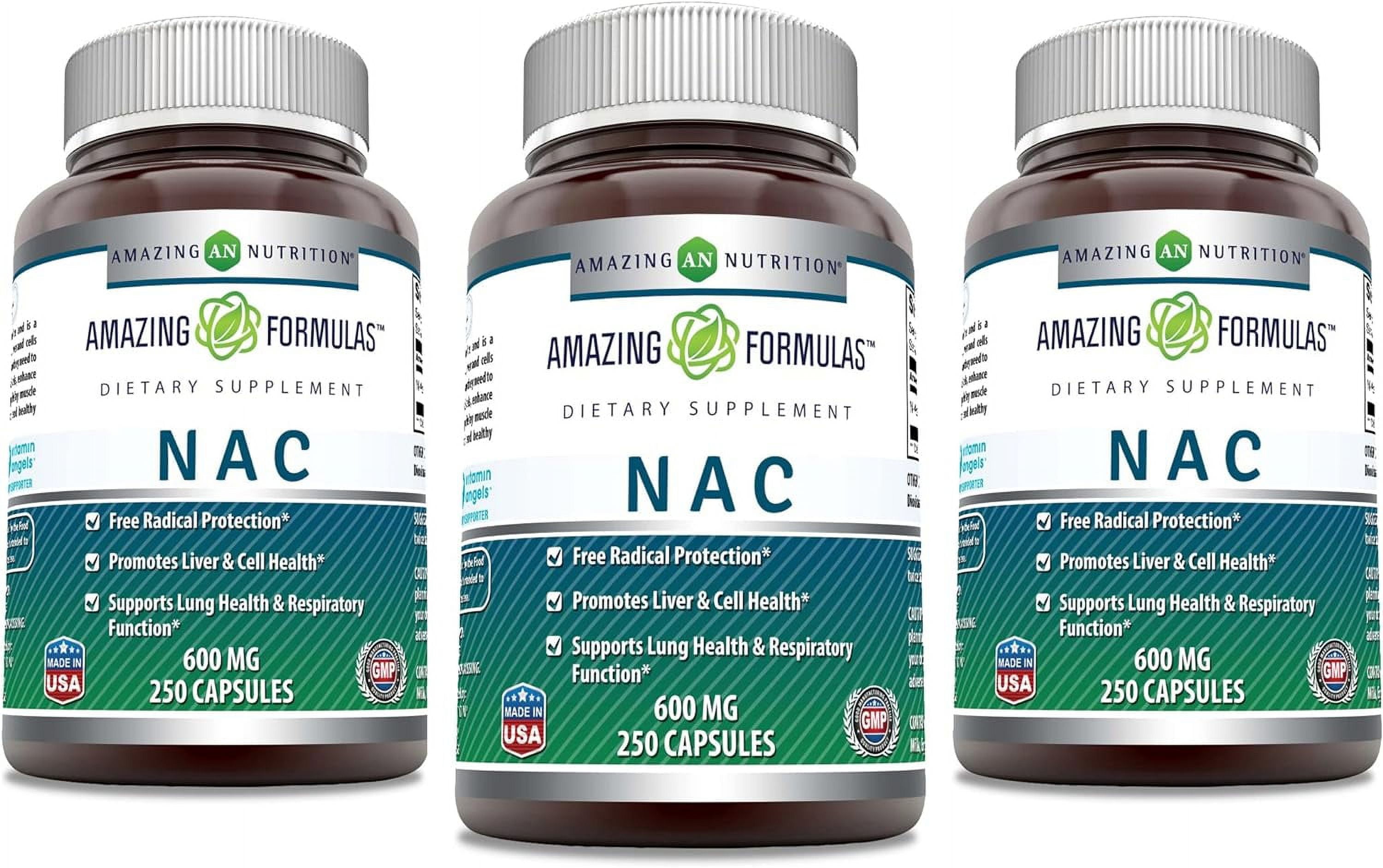 Amazing Formulas NAC 600mg - Antioxidant, Liver Detox, Healthy Aging ...