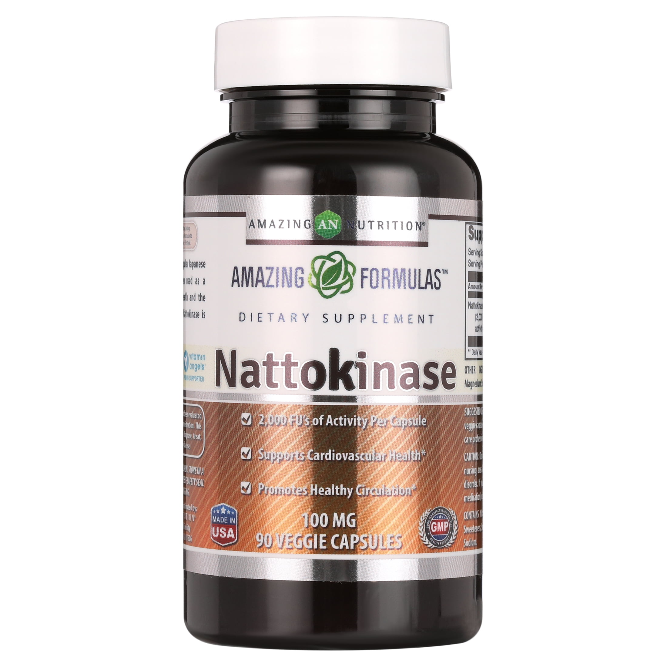 Amazing Formulas Nattokinase 100 Mg 90 VCaps Supports Cardiovascular ...