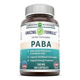 Amazing Formulas Pure PABA 500 Mg Supplement - Supports Red Blood Cell ...