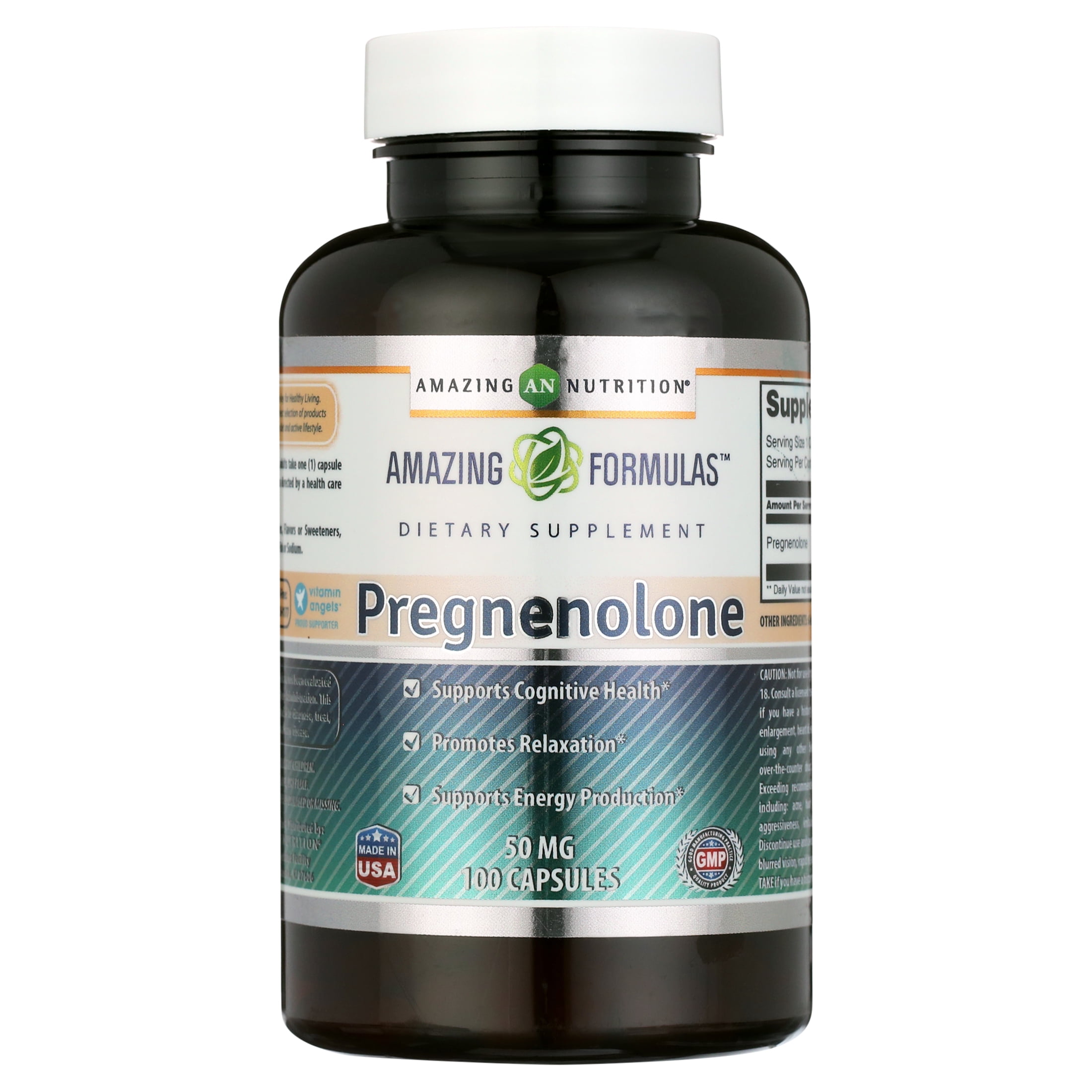 Amazing Formulas Pregnenolone 50 mg Capsules Supports Hormonal Balance ...