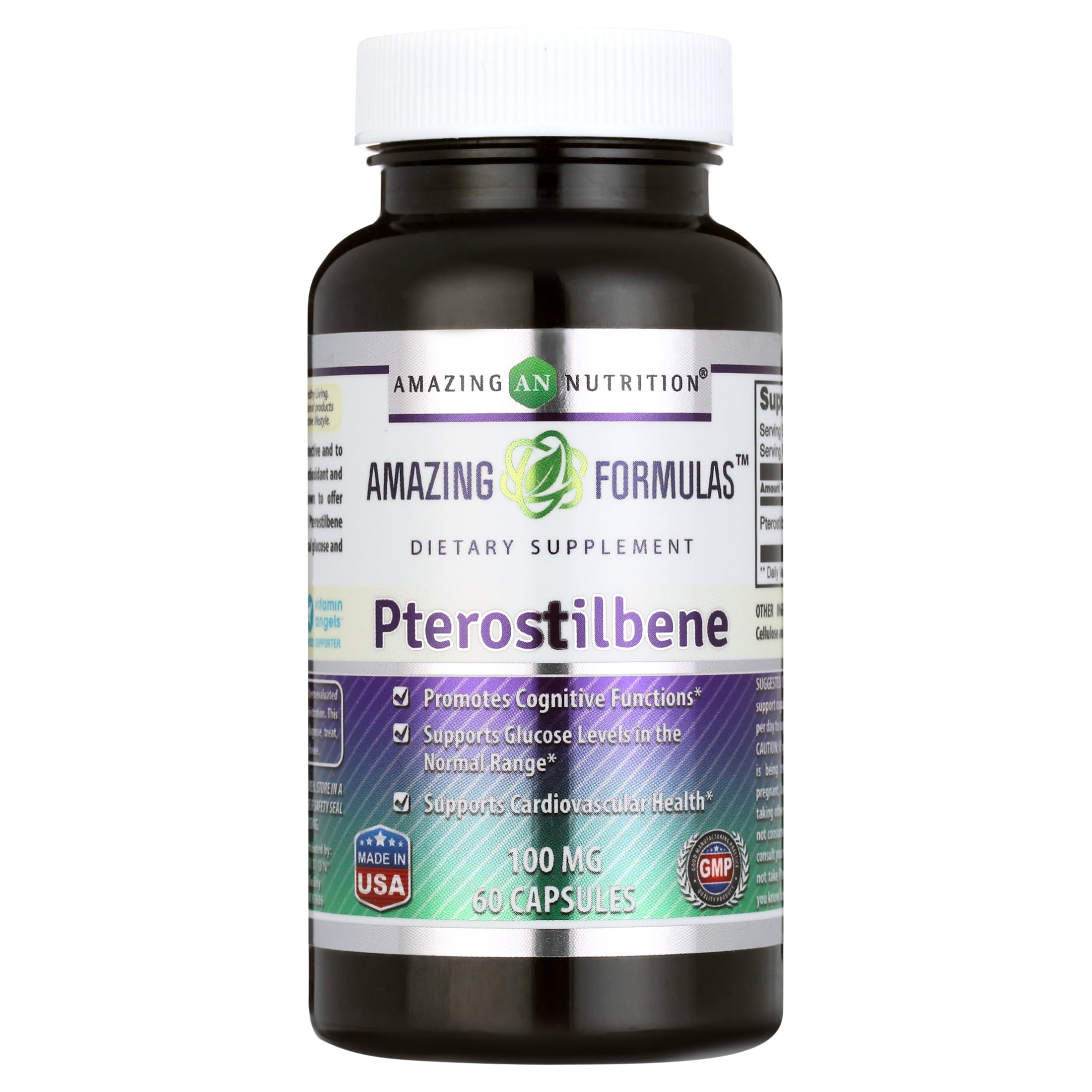Amazing Formulas Pterostilbene 100 Mg, 60 Capsules - Walmart.com