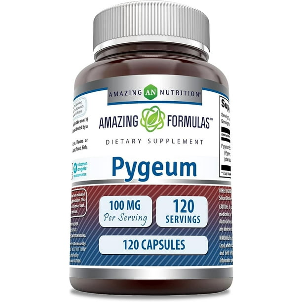 Amazing Formulas Pygeum 100 Mg 120 Capsules Supplement | Non-GMO ...