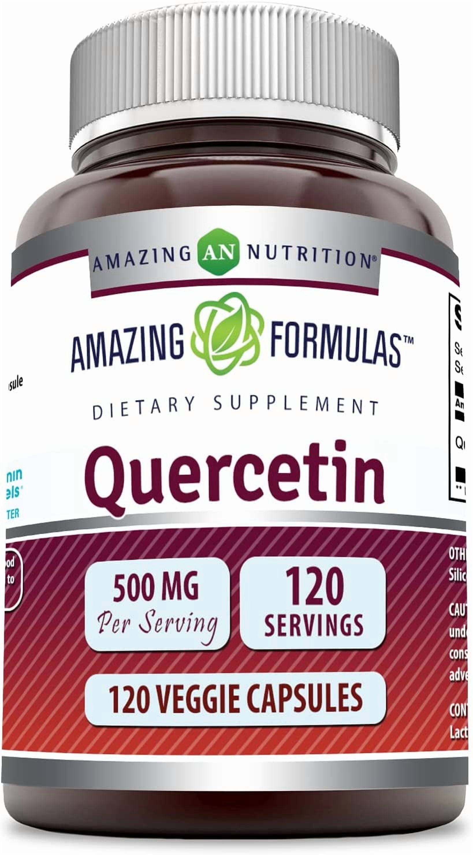 Amazing Formulas Quercetin 500 Mg 120 VCaps for Cardiovascular Support ...