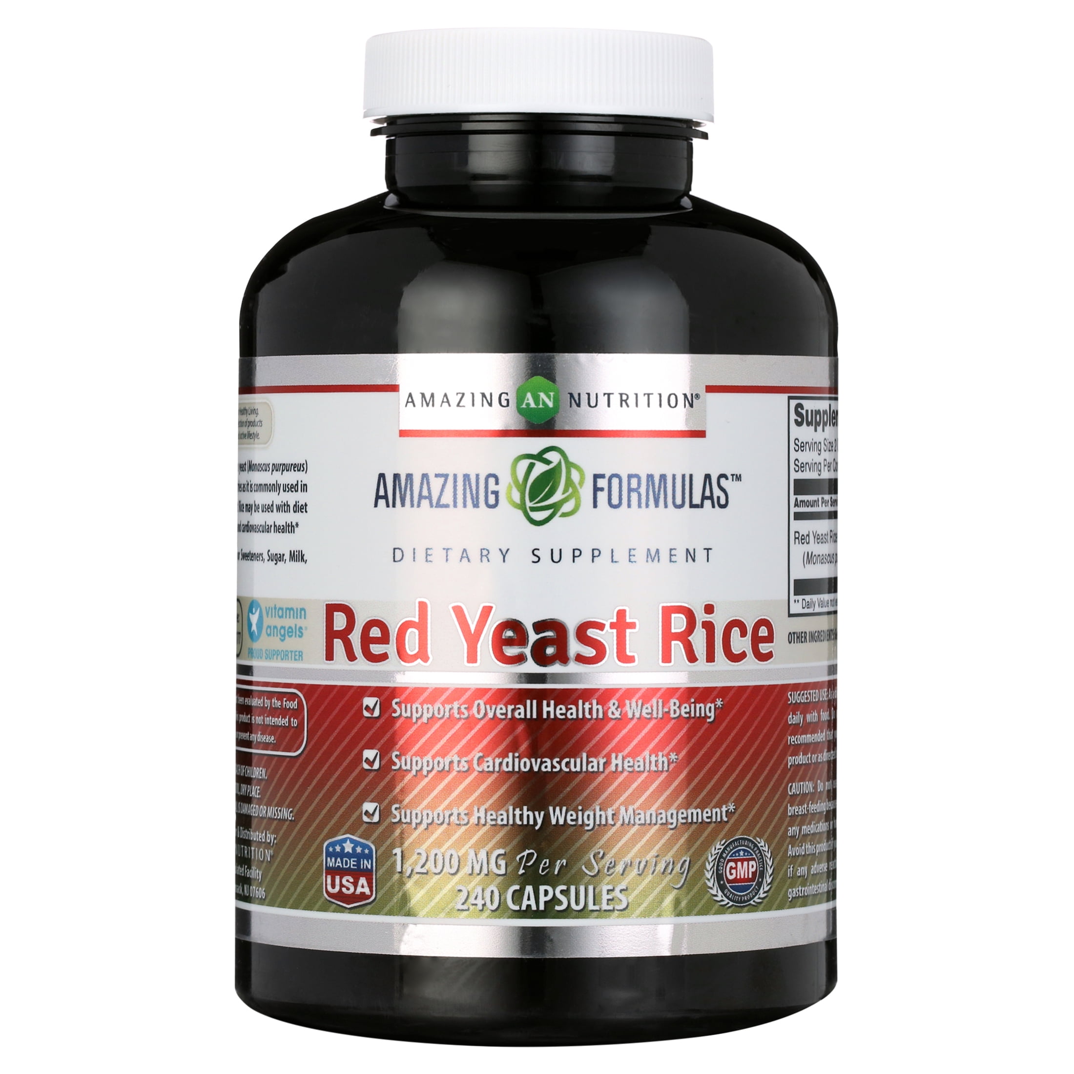 Amazing Formulas Red Yeast Rice 1200mg Nutritional Supplement ...