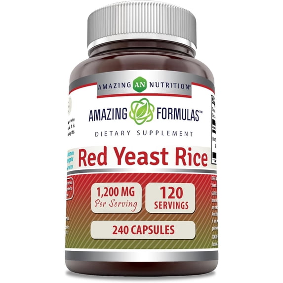 Amazing Formulas Red Yeast Rice 1200mg Nutritional Supplement ...