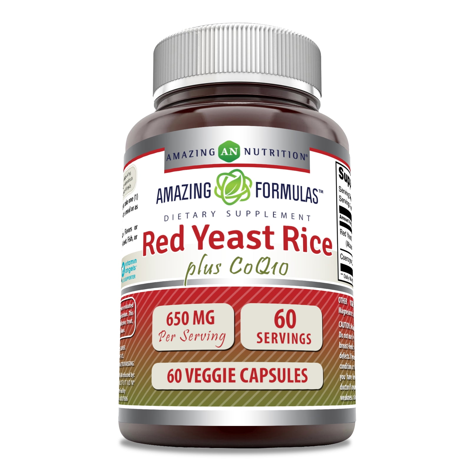 Amazing Formulas Red Yeast Rice Plus Coq10 650 Mg 60 Veggie Capsules ...