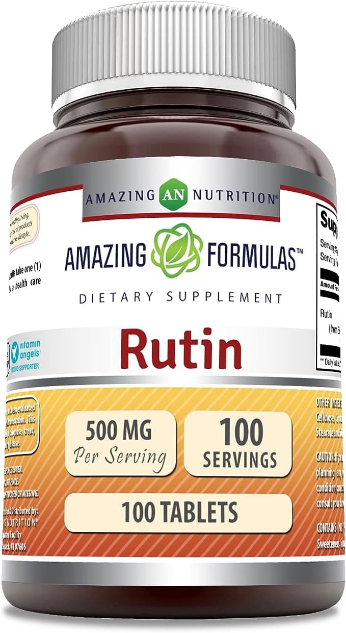 Amazing Nutrition Rutin 500mg Supplement 100 Tablets - Walmart.com