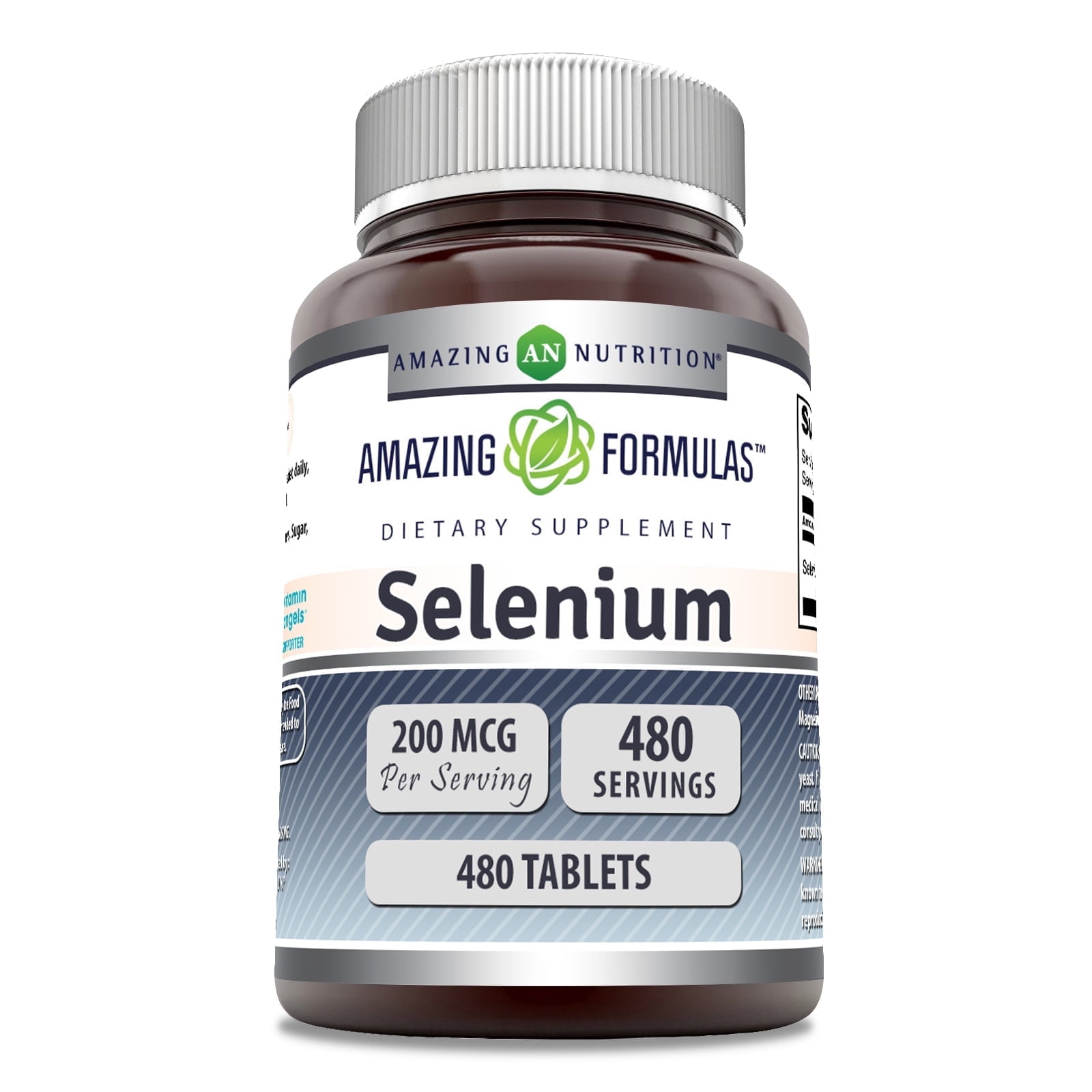 Amazing Formulas Selenium 200 mcg Per Serving 480 Tablets Supplement ...