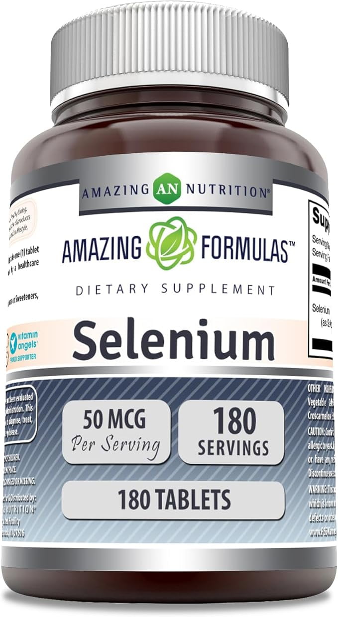 Amazing Formulas Selenium * 50mcg Natural Selenium Yeast * 180 Tablets ...