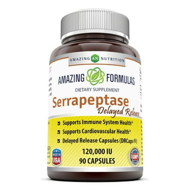 Swanson High-Potency Serrazimes 20,000 Units 34 mg 60 Veggie Capsules ...