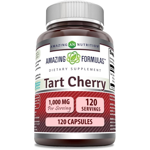 Amazing Formulas Tart Cherry 1000 Mg/Serving, 120 Veggie Caps - Walmart.com