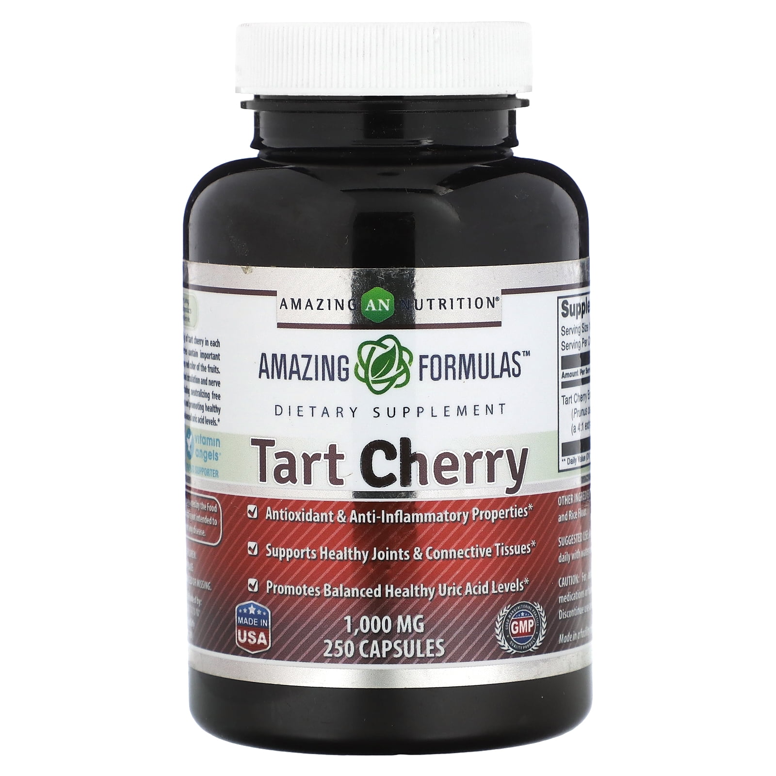 Amazing Nutrition Tart Cherry, 1,000 mg , 250 Capsules - Walmart.com