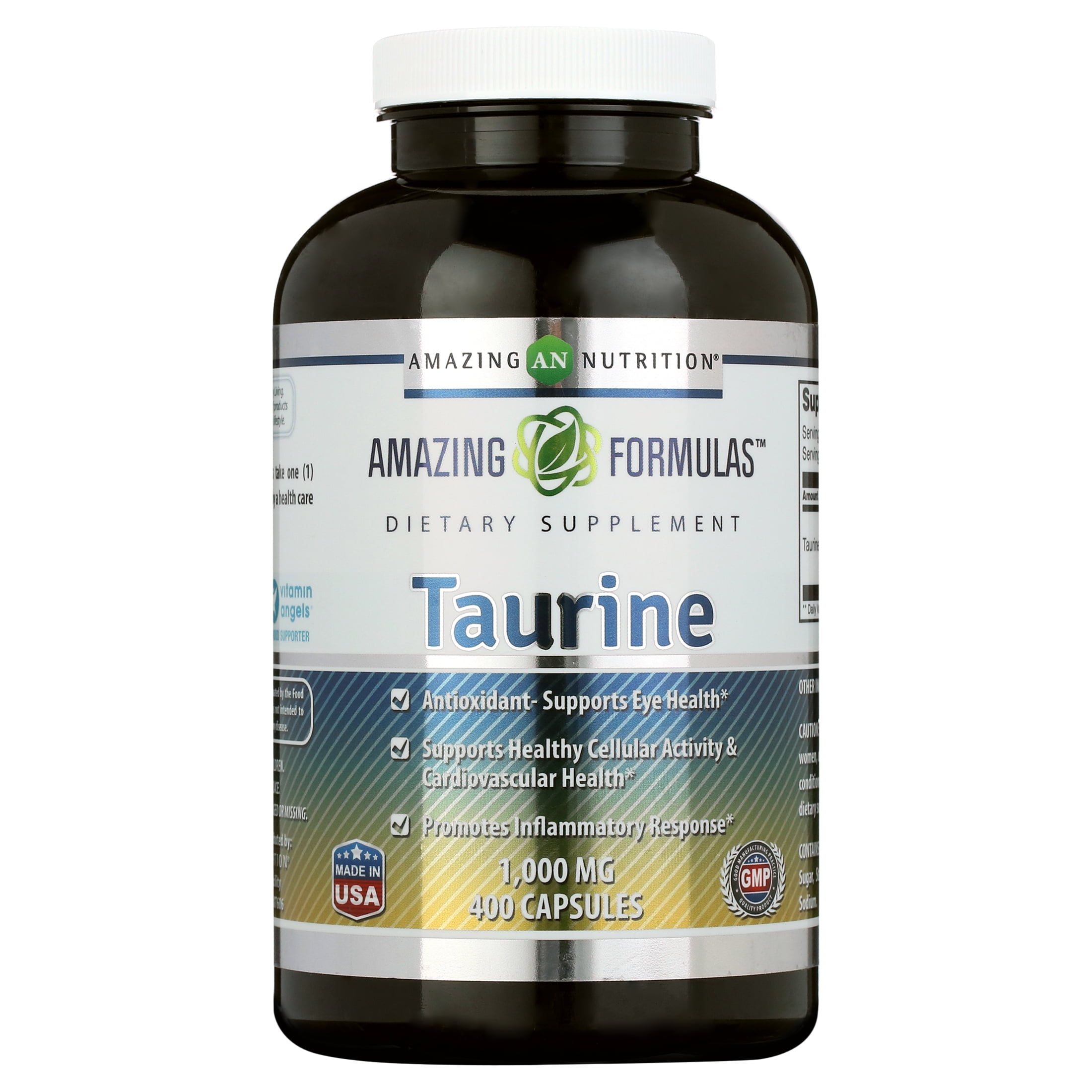 Amazing Formulas Taurine 1000mg, Amino Acid Supplement, 400 Bulk ...