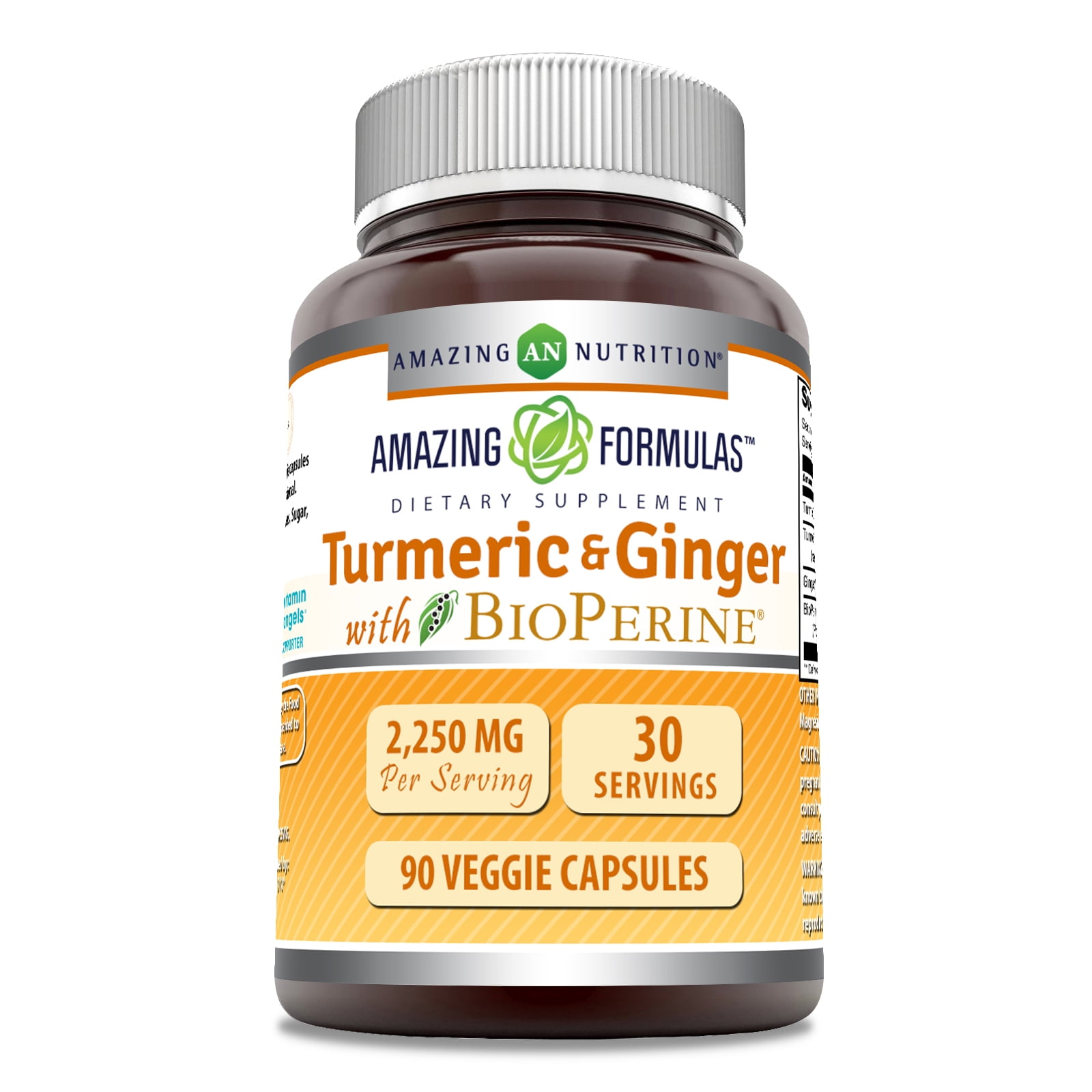 Amazing Formulas Turmeric Curcumin & Ginger with BioPerine 2250 mg Per ...