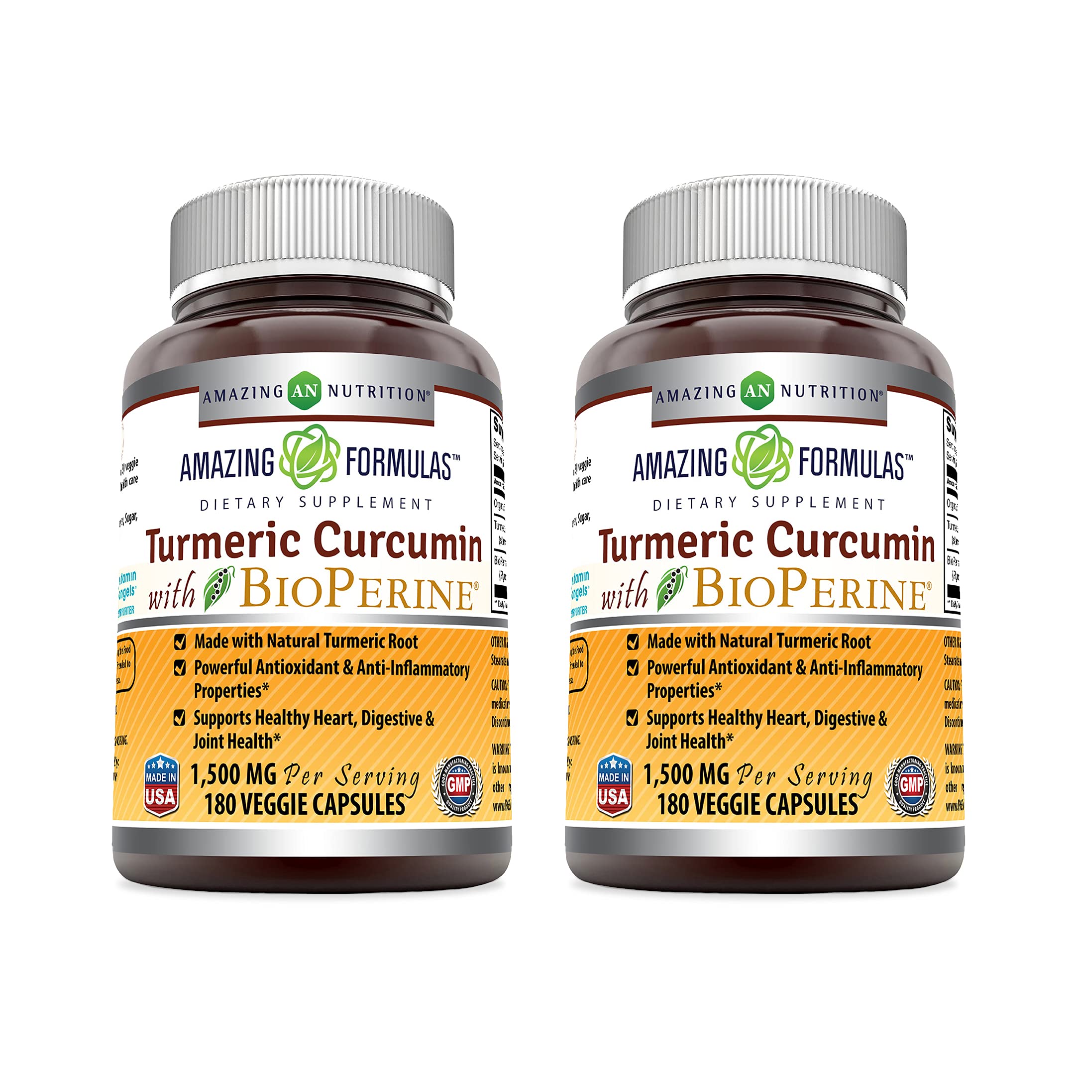 Amazing Formulas Turmeric Curcumin with Bioperine - 1500 Mg, Veggie ...