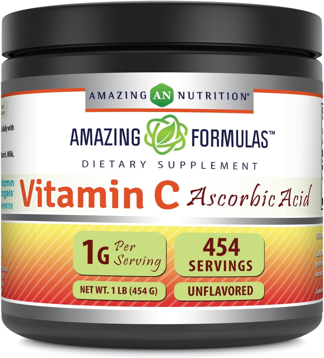 Amazing Nutrition Vitamin C Ascorbic Acid Powder 16 Oz 454 Servings Made in USA - Walmart.com