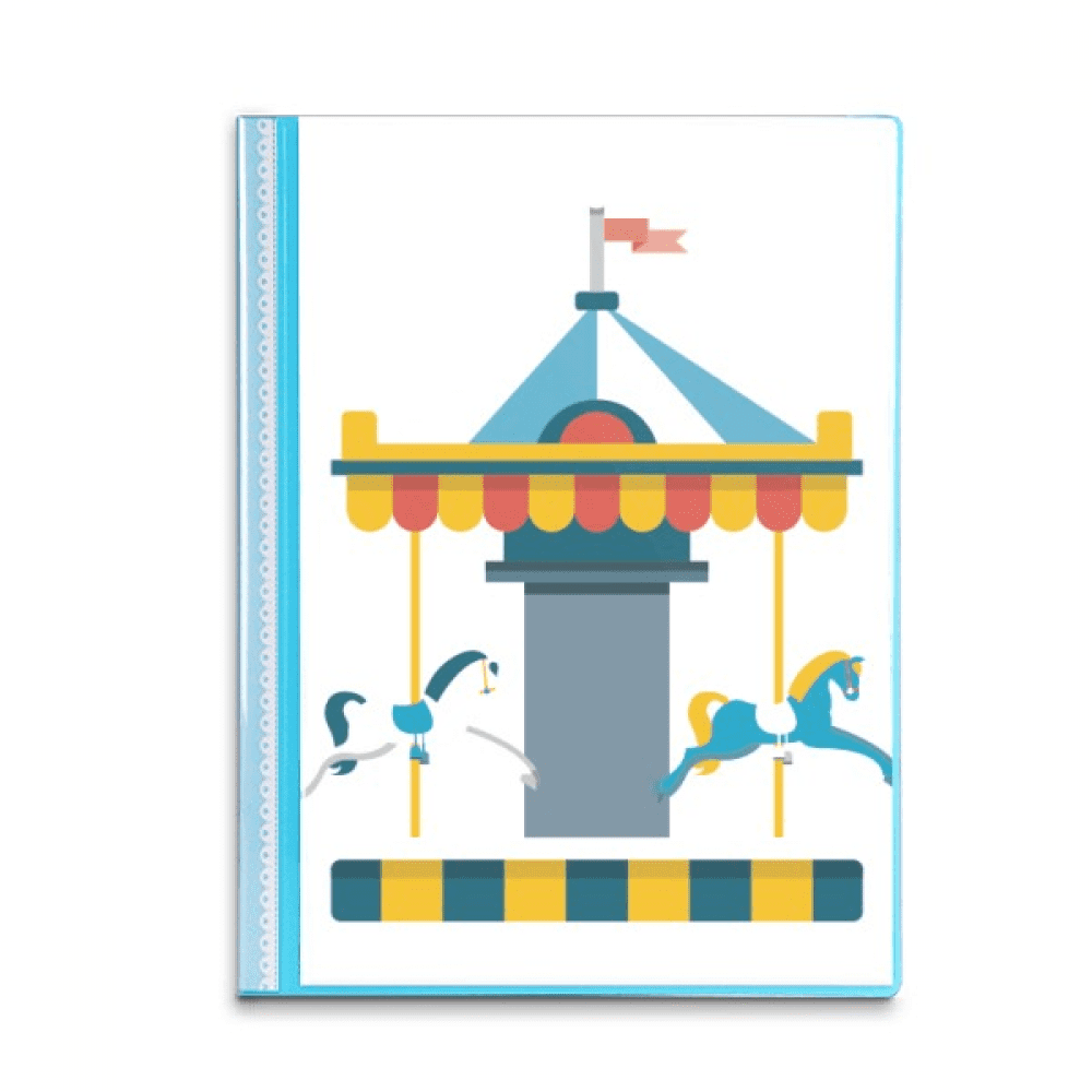 Amazing Funny Park Carousel Illustration Book Sheet Protectors ...