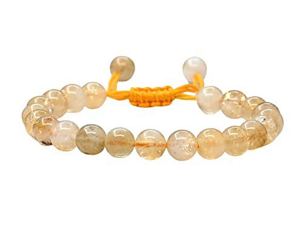 Amazing Gemstone Natural Citrine Crystal Bracelet Adjustable - Walmart.com