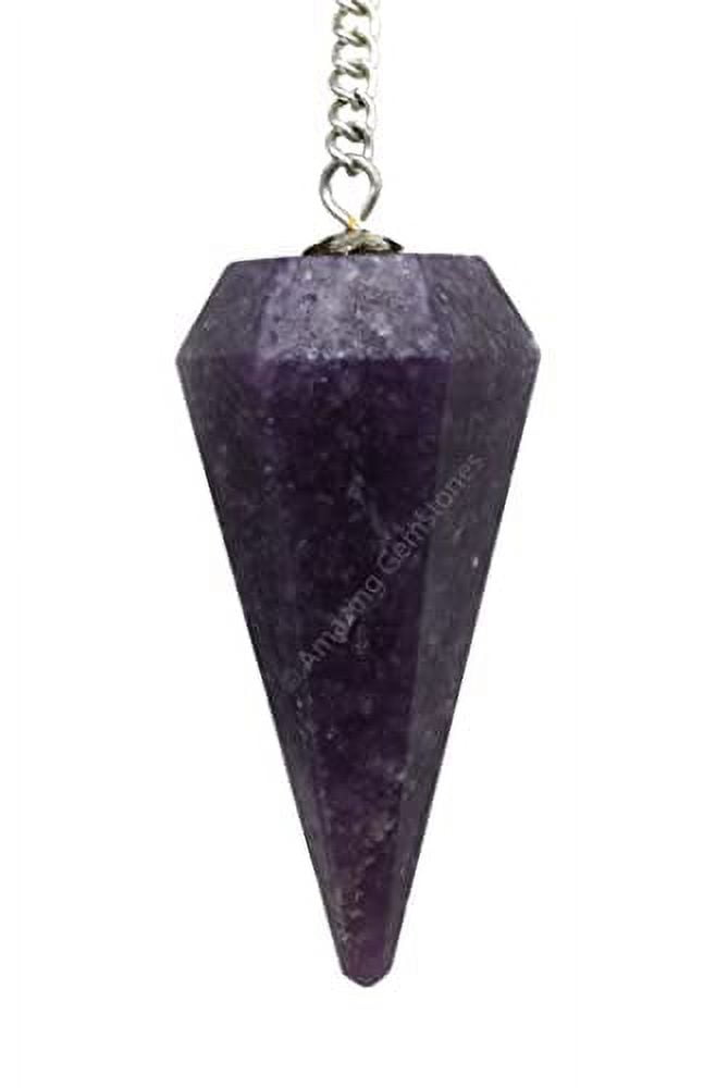 Amazing Gemstone Lepidolite Crystal Pendulum for Divination - Dowsing ...