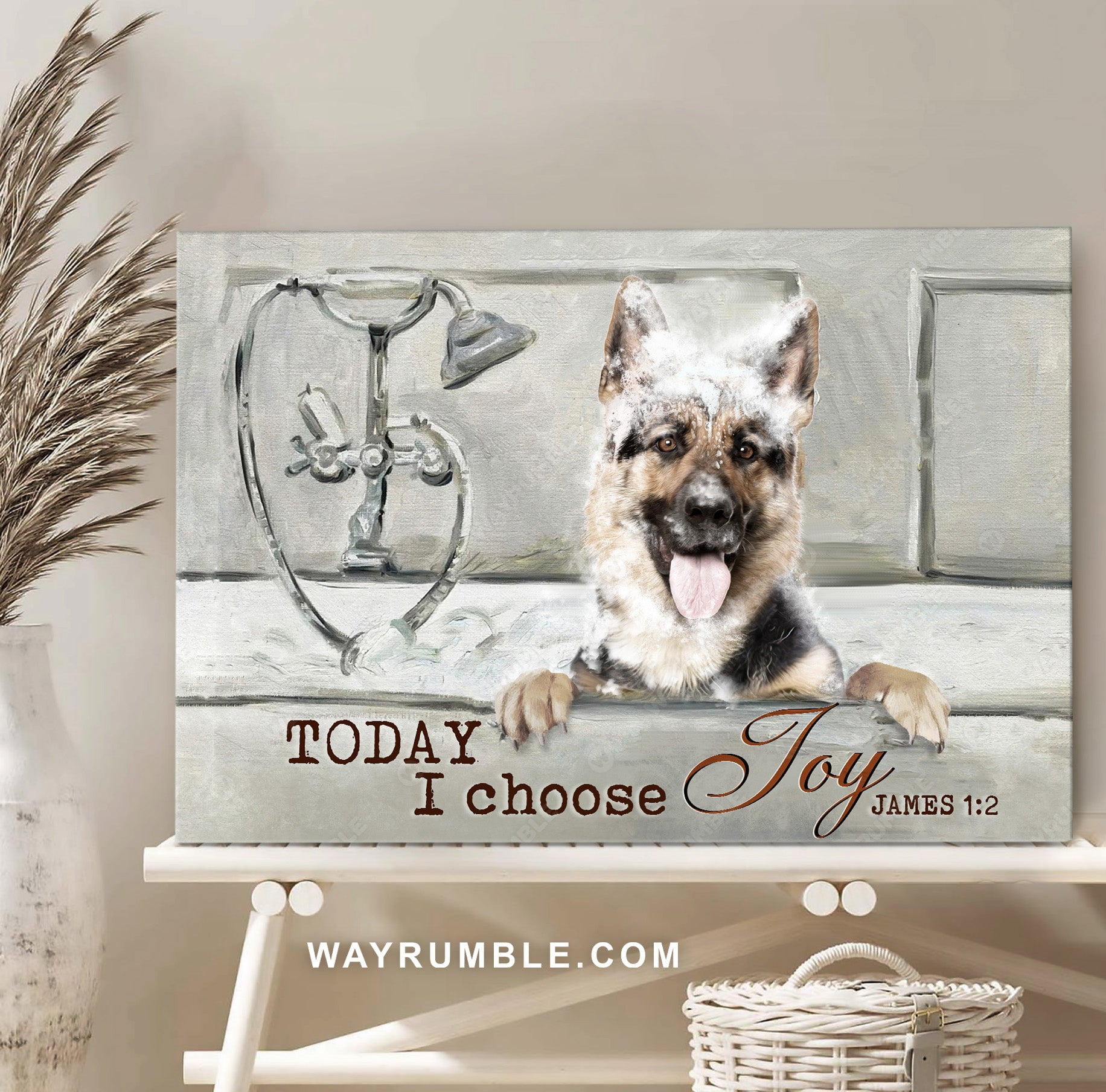 Amazing German Shepherd Vintage Telephone Today I Choose Joy - Jesus ...