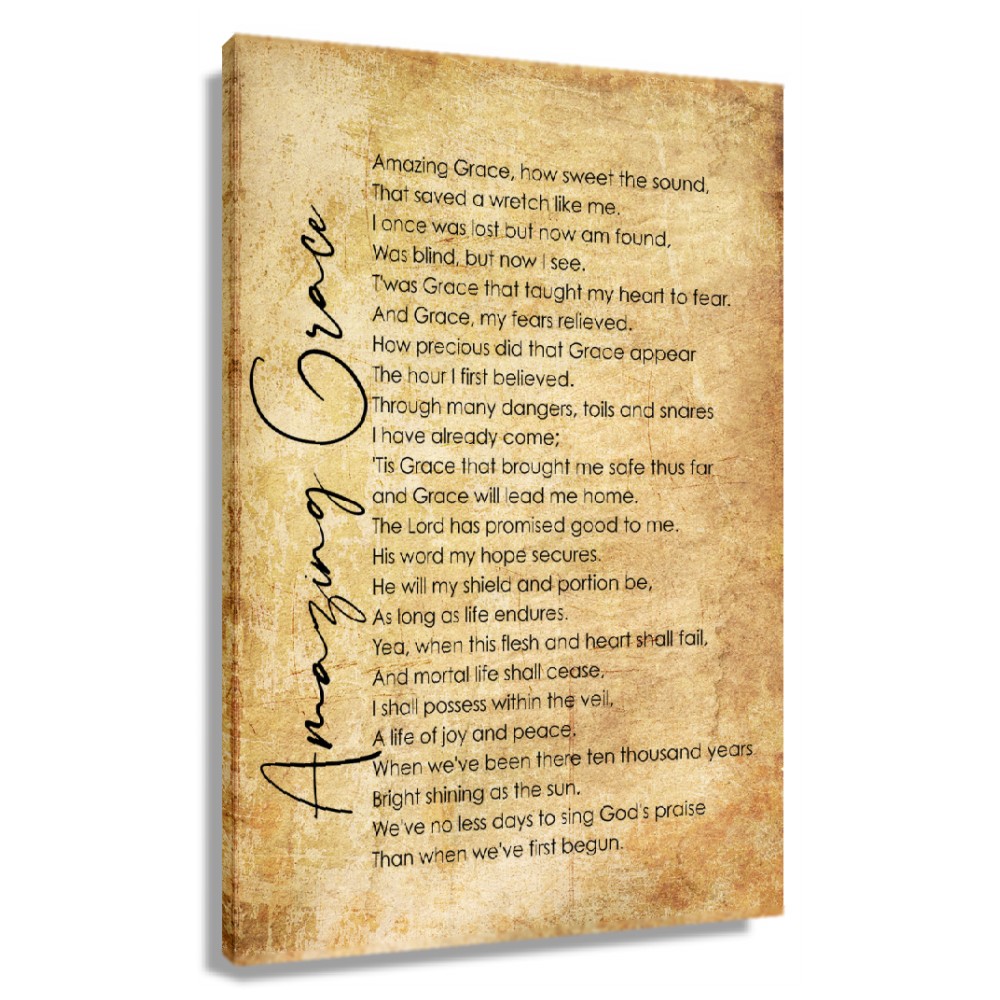 Amazing Grace Bible Quote Wall Art Scripture Posters Poster Nature Home ...
