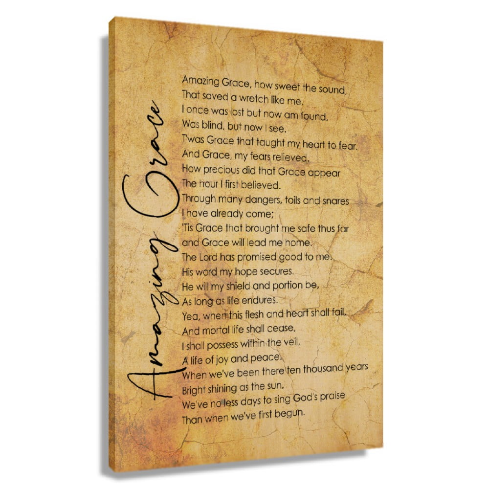 Amazing Grace Bible Scripture Wall Art Bible Poster Landscape Modern ...