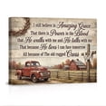 Amazing Grace Christian Farmhouse Red Truck Cross With Inspirational ...