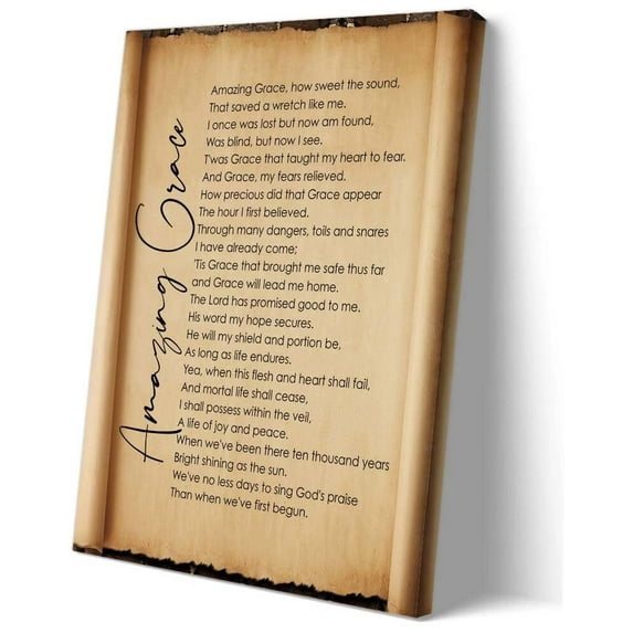 Amazing Grace Hymn Wall Art Prints Poster Nature Canvas Pictures for ...