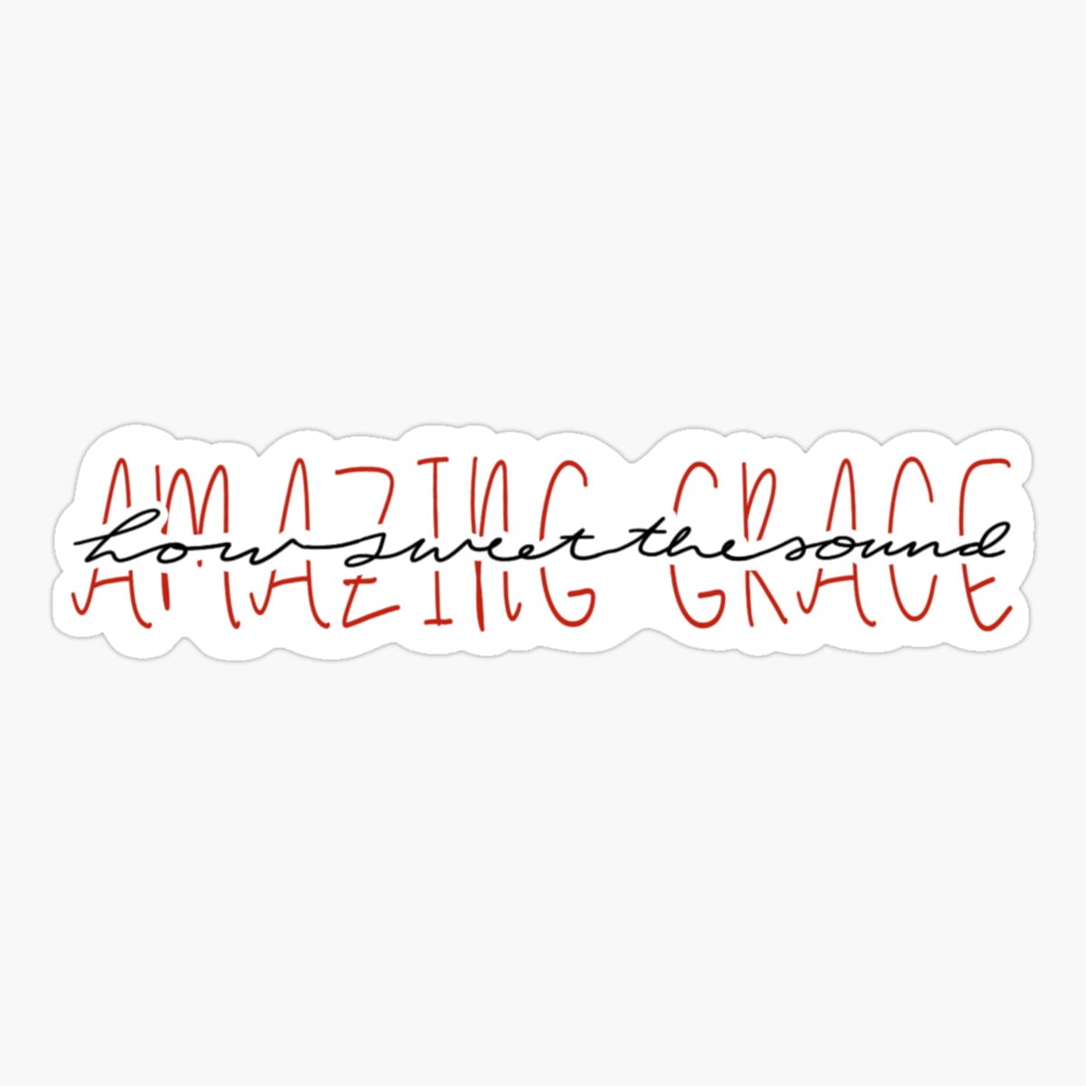 Amazing Grace Inspirational Bible Verse Sticker - Walmart.com