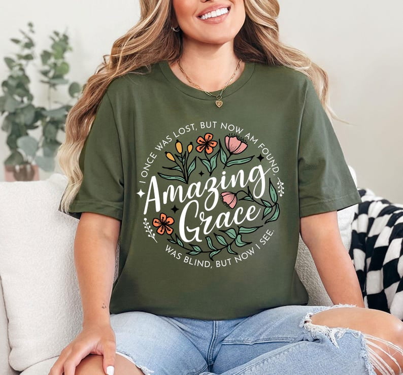 Amazing Grace Shirt, Christian Shirt for Women, Christian Gift for Her ...