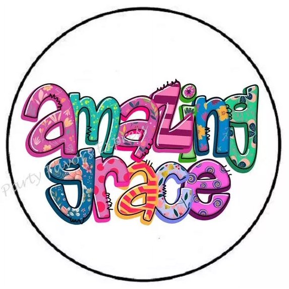 Amazing Grace Stickers Party Favors Phone Decal Water Bottle Stickers ...