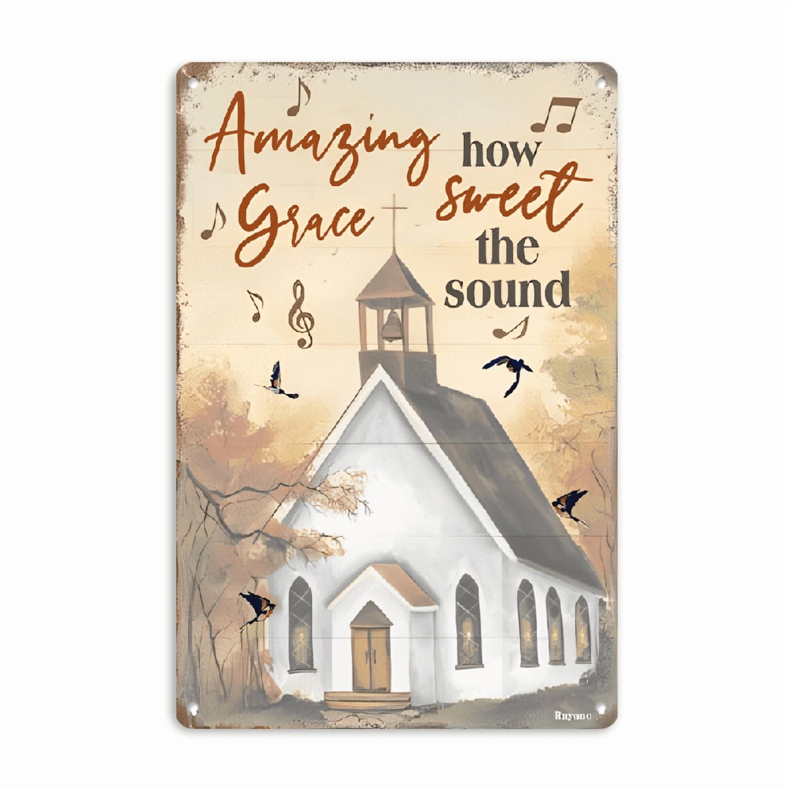 Amazing Grace How Sweet the Sound Vintage Metal Wall Art Sign - Rustic ...