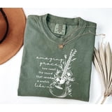 Amazing Grace TShirt Christian Guitar Tee Hymn Lyrics Shirt Floral ...