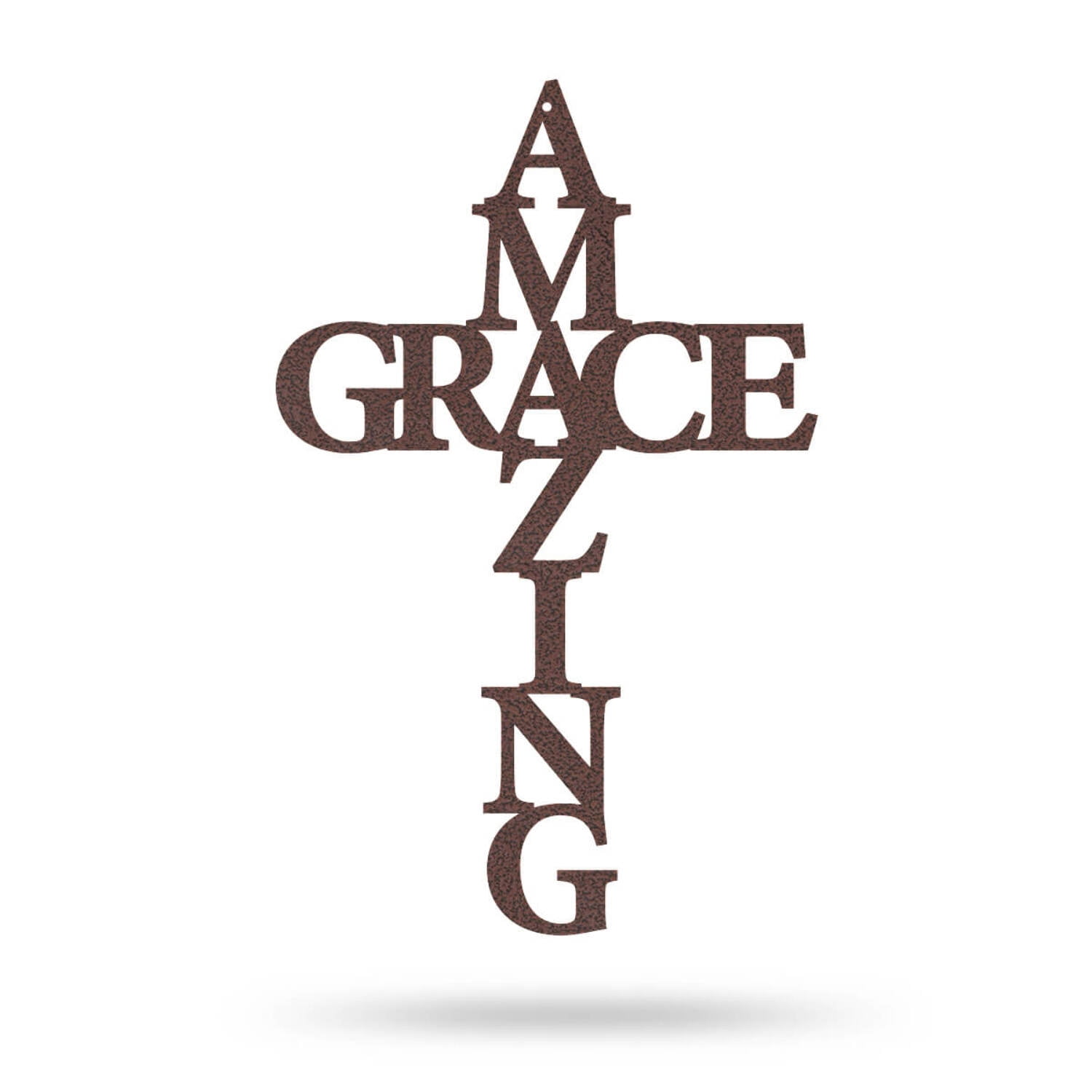 Amazing Grace Wall Art Cross - Inspirational Steel Décor for Home or ...