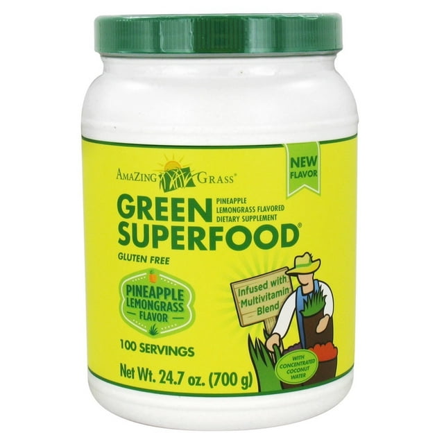 Amazing Grass - Green Superfood Drink Powder 100 Servings Pineapple ...
