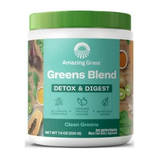 Amazing Grass Greens Blend Detox & Digest: Smoothie Mix, Cleanse with ...