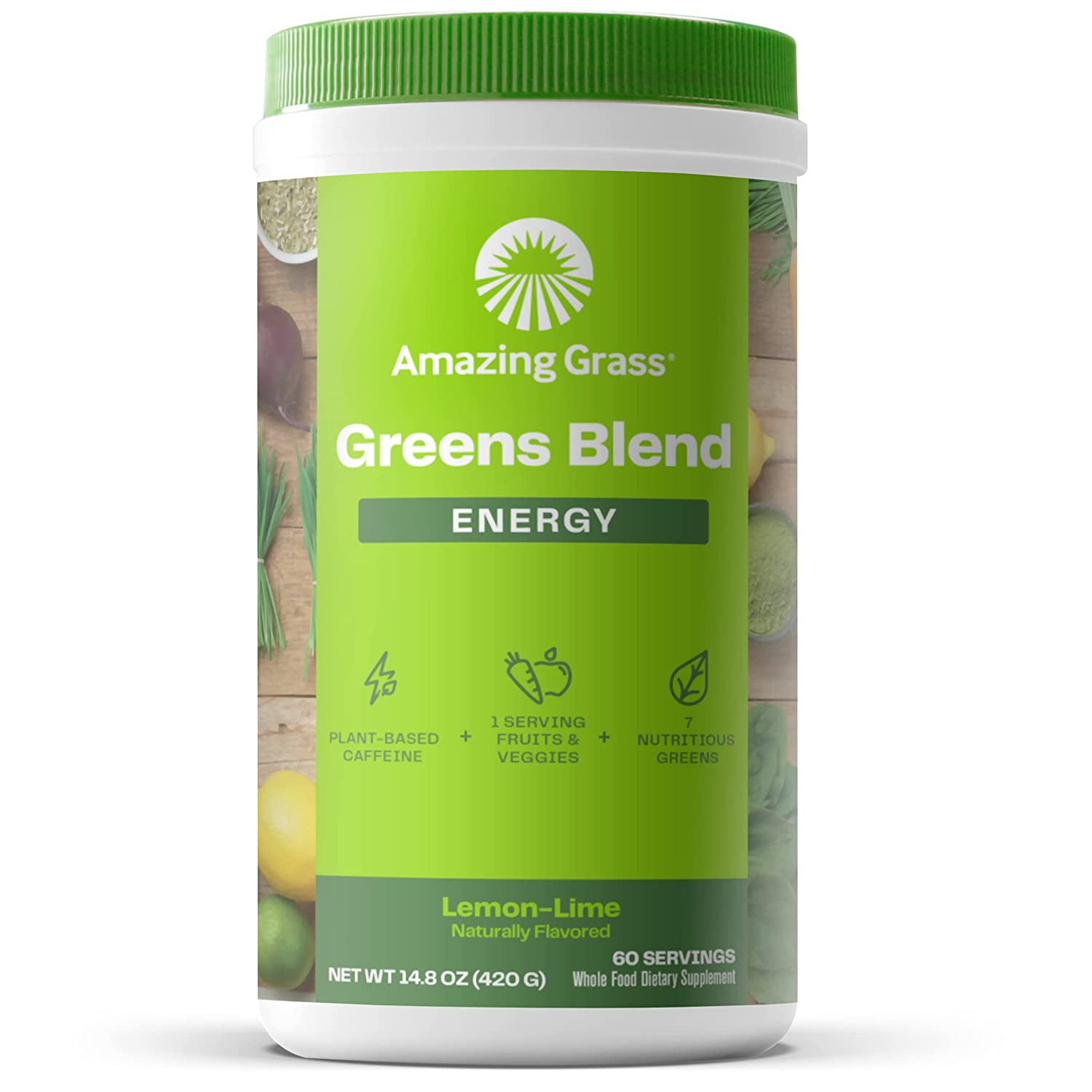Amazing Grass, Superfood Powder Drink, Energy Blend, Lemon-Lime ...