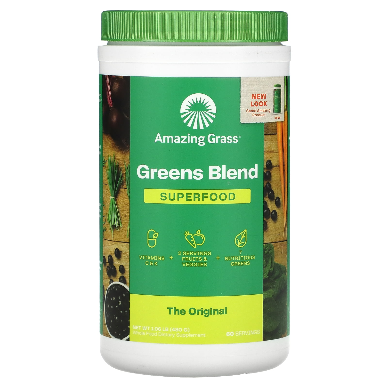 Amazing Grass Organic Whole Food Greens Blend Superfood Powder ...