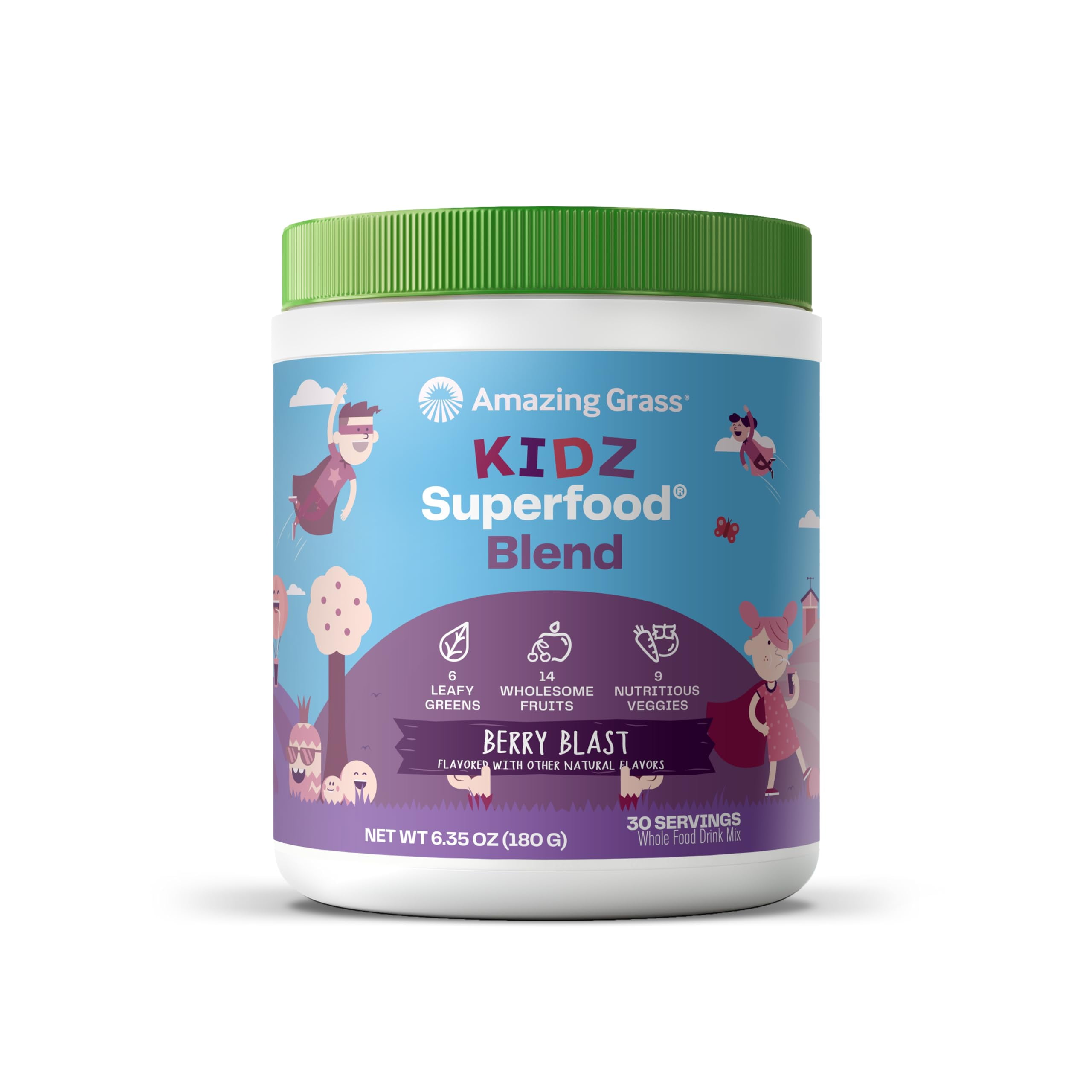 Amazing Grass Kidz TWE5 Superfood: Organic Greens, Fruits, Veggies ...