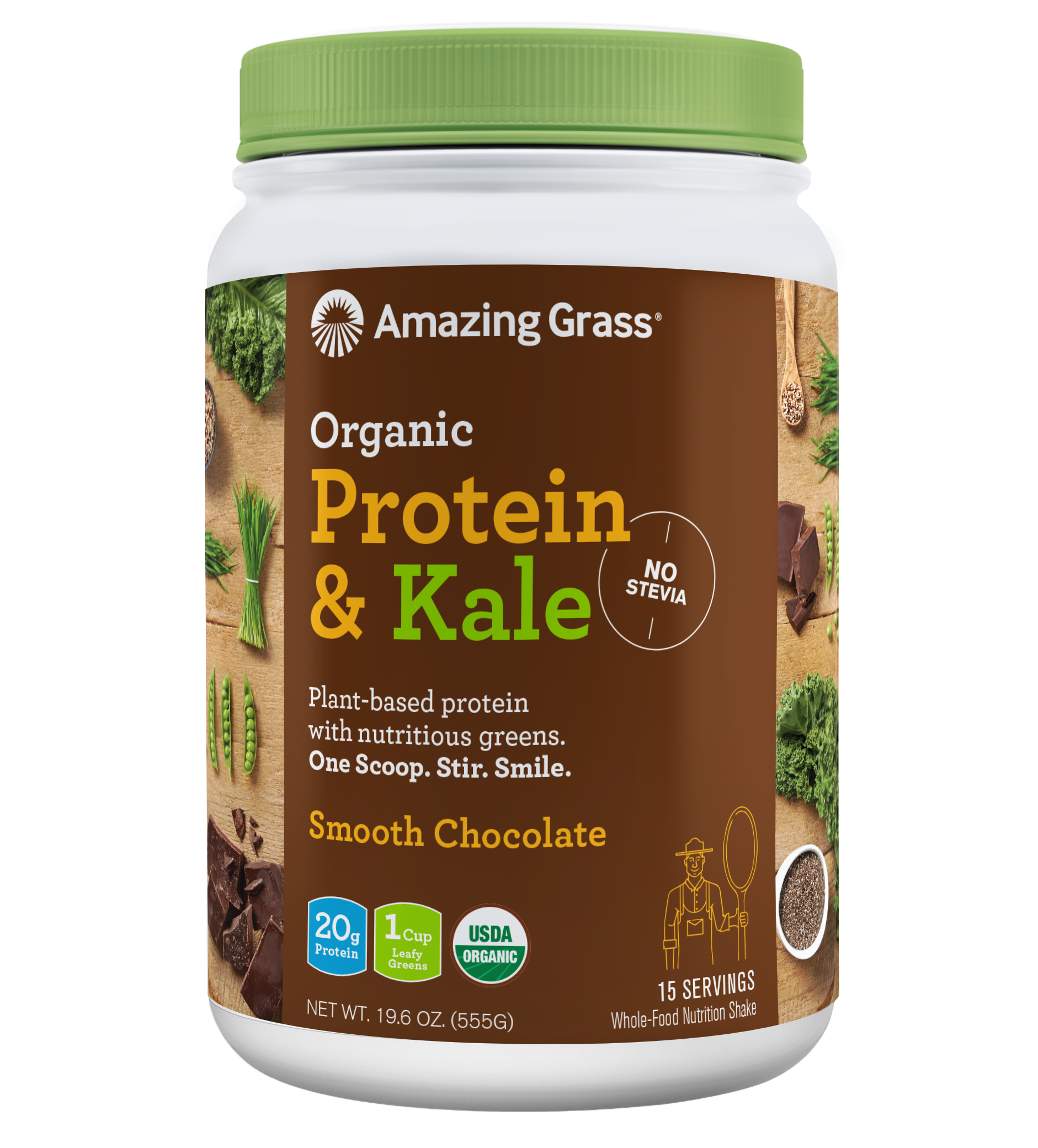 Amazing Grass Organic Plant-Based Protein & Kale Nutrition Shake, Vegan ...