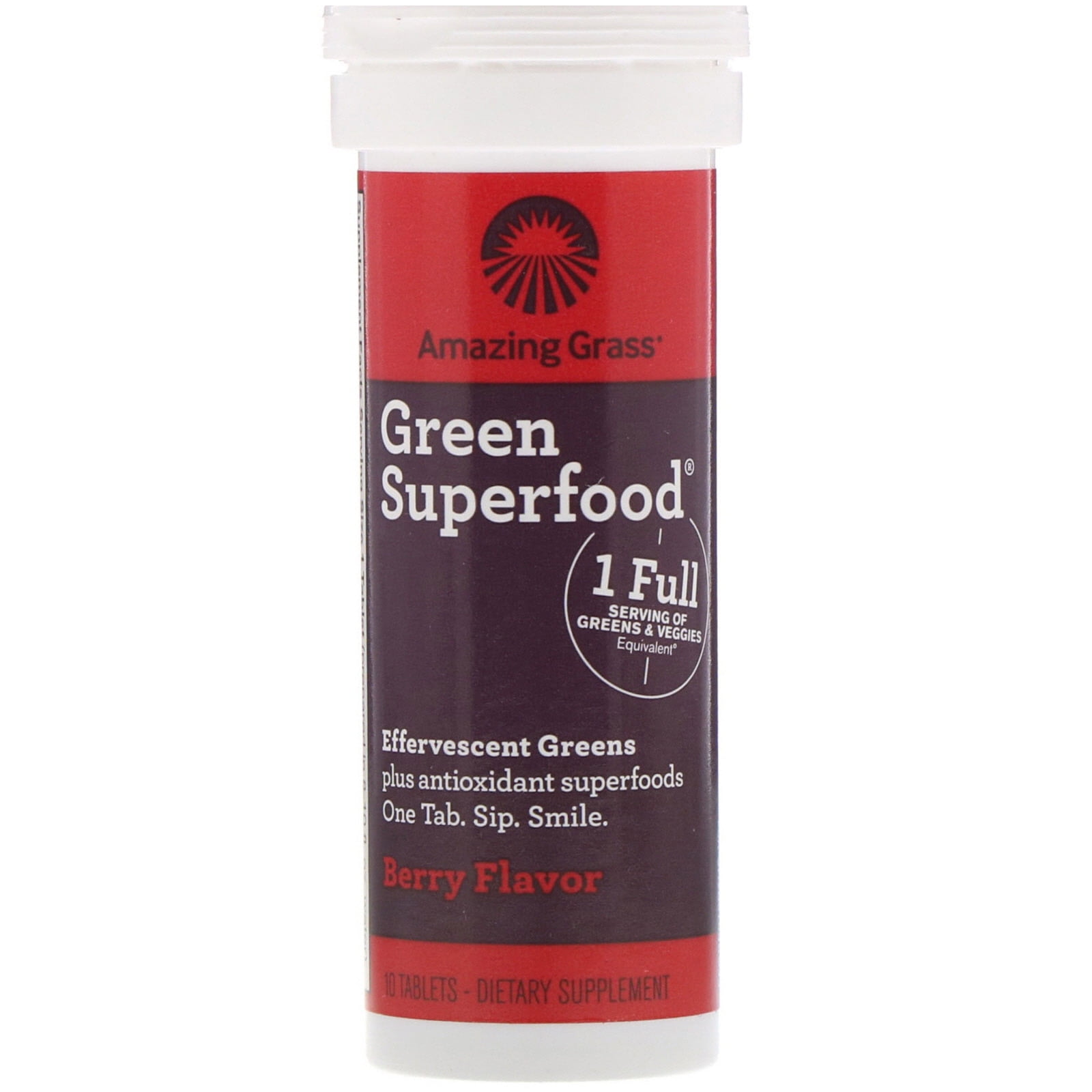 AMAZING GRASS Berry Green Superfood Drink Tabs, 10 CT - Walmart.com