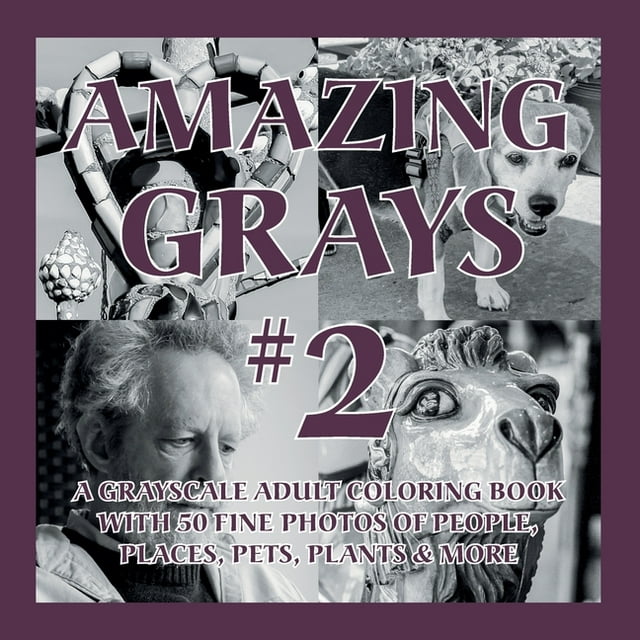 Amazing Grayscale: Amazing Grays #2: A Grayscale Adult Coloring Book ...