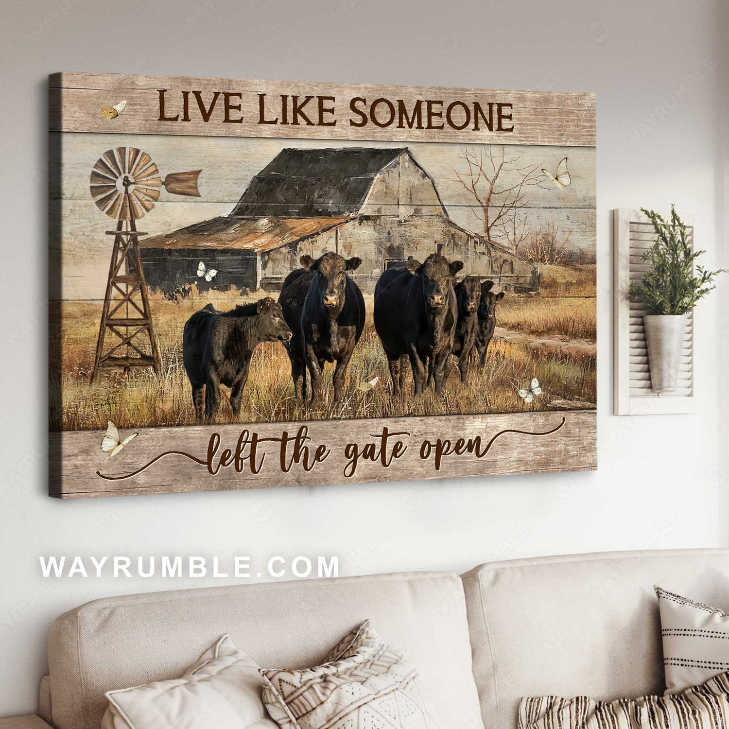Amazing House, Farm Painting, Black Cow, Live Like Someone Left The ...