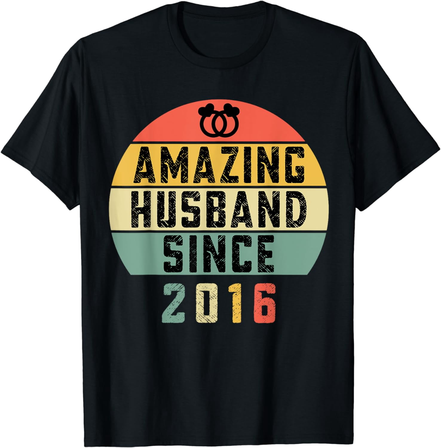 Amazing Husband Since 2016 08th Wedding Anniversary For Him T-Shirt ...