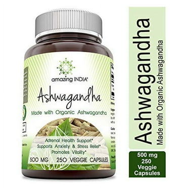 Organic Ashwagandha 2,100 mg - 100 Vegan Capsules Pure Organic ...