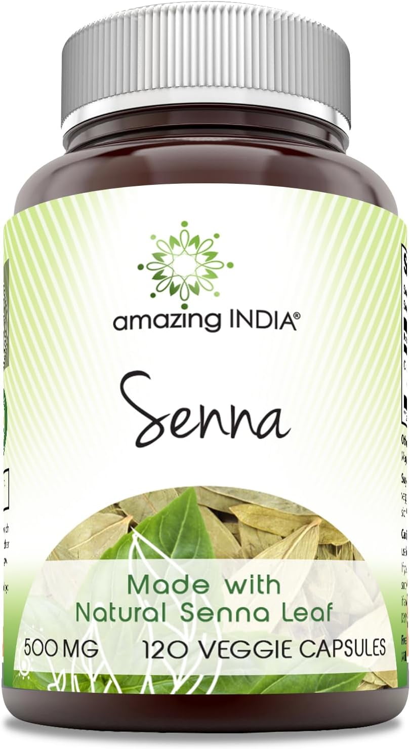 Amazing India Senna (Made with Natural Senna) 500 Mg per Serving 120 ...