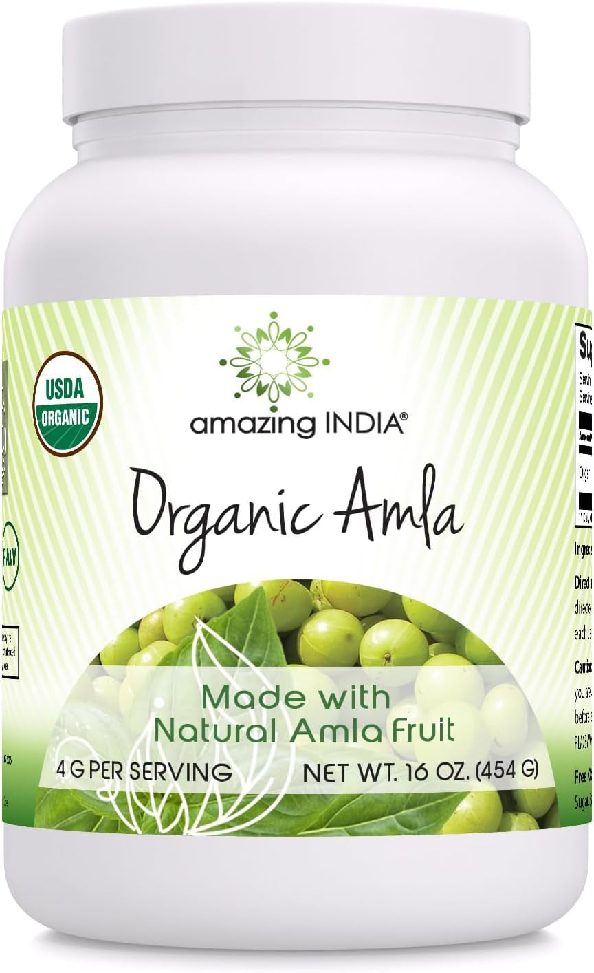 Amazing India USDA Certified Organic Amla Powder Supplement - Walmart.com