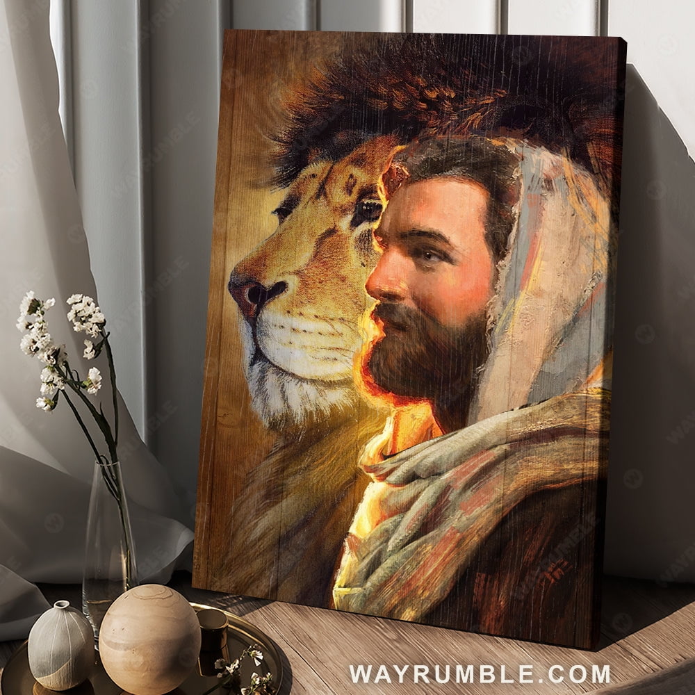 Amazing Jesus Painting, Lion Of Judah, Religious Sym.Bol, Christ The ...