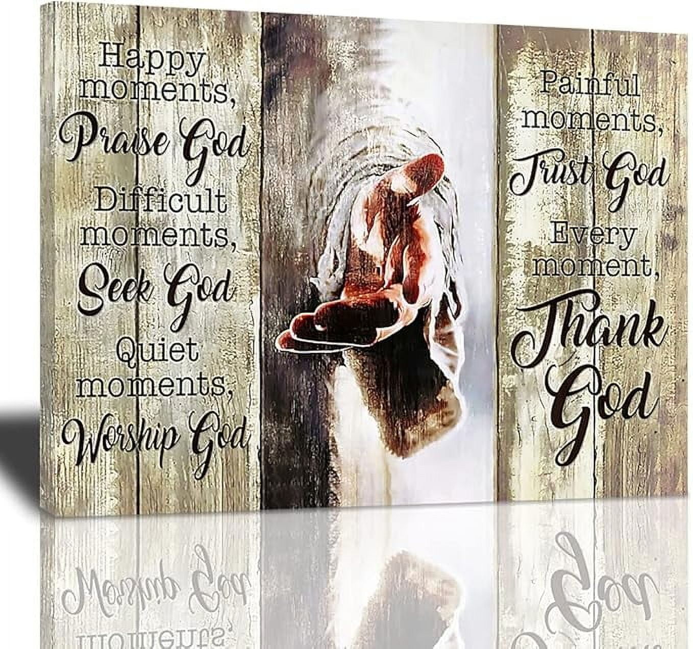 Amazing Jesus Poster Christian Religious Canvas Wall Art Every Moment ...